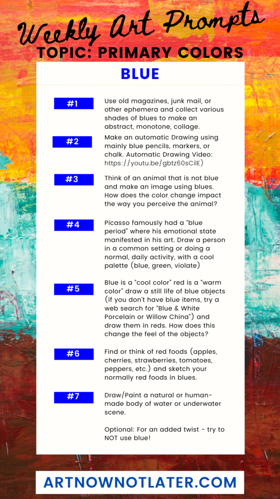 Weekly Art Prompts – Art Now (Not Later)